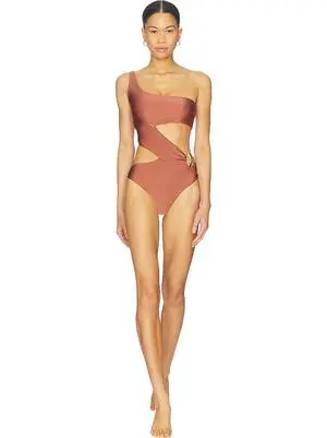 PatBO X Camila Coelho Golden Lune Bodysuit - Copper