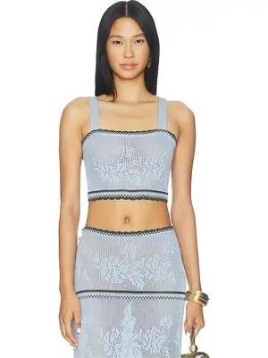 Agua Bendita X Vicky Crop Top - Light Blue