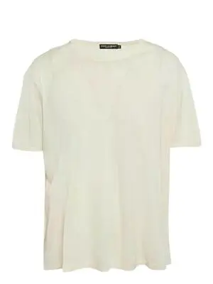 Dolce & Gabbana Cream Crewneck T-shirt - Neutrals