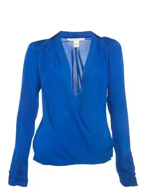Diane Von Furstenberg Marian Silk Blouse - Blue