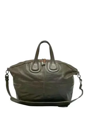 Givenchy Large Nightingale Leather Tote Bag - Green