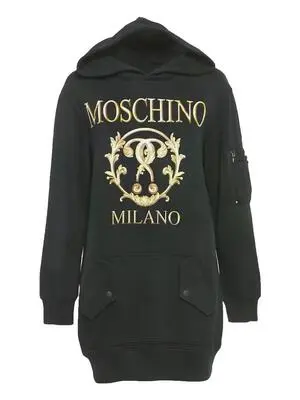 Moschino Cotton Logo Hoodie - Black