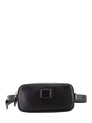 Miu Miu Arcadie Leather Camera Shoulder Bag - Black