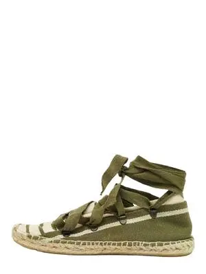 Tory Burch Striped Ankle-wrap Espadrilles - Green
