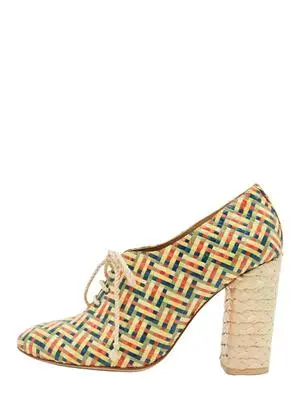 Tory Burch Fabienne Woven Straw Pumps - Yellow