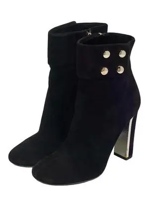 Gucci Suede Studded Boots - Black