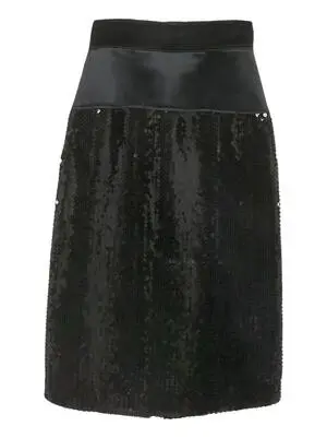 Dolce & Gabbana Sequin-embellished Midi Skirt - Black