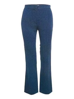 Sandro Jacquard Patterned Trousers - Blue
