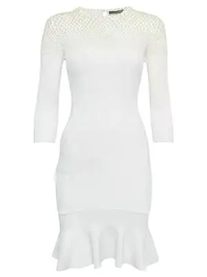 Alexander McQueen Pearl-embellished Dress - White