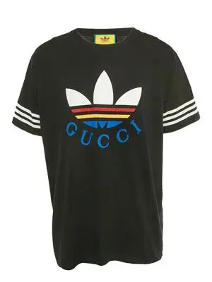 Gucci Logo-print Stripe.detail T-shirt - Black