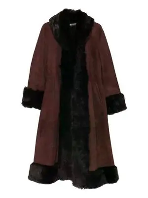 Nour Hammour Kaya Single-breasted Fur Coat - Brown