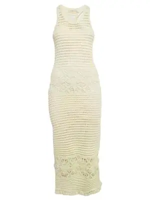 Tory Burch Crochet Open-knit Dress - White