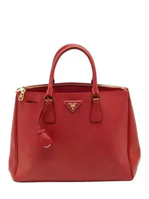 Prada Galleria Double-zip Leather Tote Bag - Red