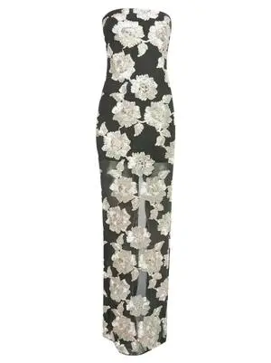 Remain Birger Christensen Floral-print Maxi Dress - Black