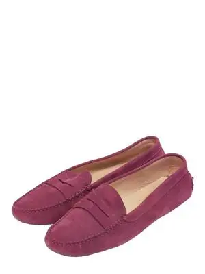 TOD'S Nubuck Loafers - Purple