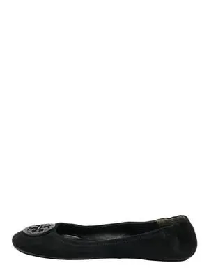 Tory Burch Logo Ballet Flats - Black