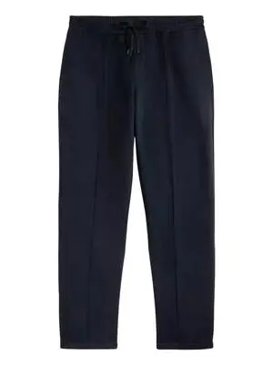 Ralph Lauren Purple Label Drawcord Pintuck Fleece Track Pants - Blue