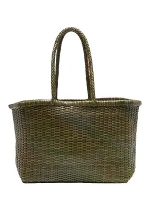 Dragon Diffusion Big B Weave Woven Shoulder Bag - Green