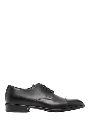 Canali Cap-toe Lace-up Derby Shoes - Black