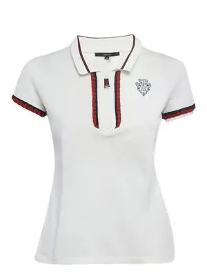 Gucci Pique Polo Top - White