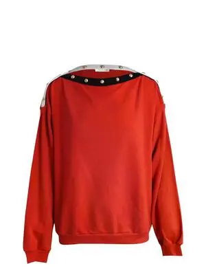Philosophy Di Lorenzo Serafini Embellished Boat-neck Sweatshirt - Red