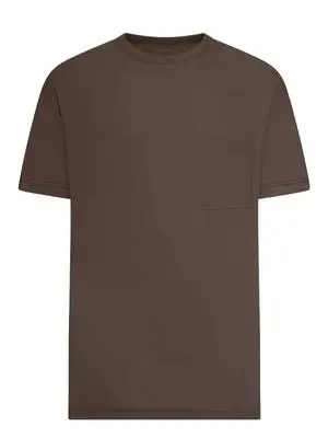 LEMAIRE Ribbed Crew-neck Pocket T-shirt - Brown