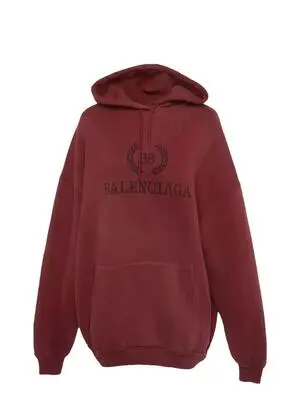 Balenciaga Logo-print Hoodie - Red