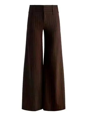 Alice + Olivia Olivia Pinstripe Wide-leg Trousers - Brown