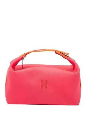 Hermès 2020-2025 Large Toile Bride A Brac Case - Pink