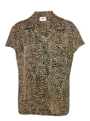 Celine Leopard-print Shirt - Black