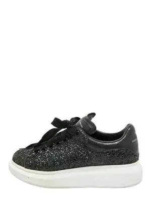 Alexander McQueen Glitter Leather Sneakers - Black