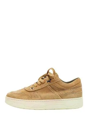 JIMMY CHOO Suede Studded Sneakers - Neutrals