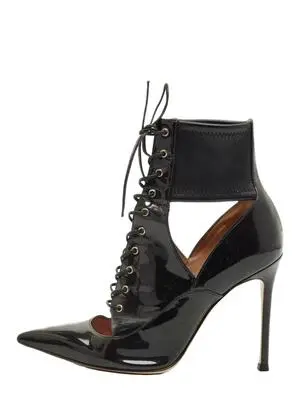 GIANVITO ROSSI Lace-up Pointed Toe Boots - Black