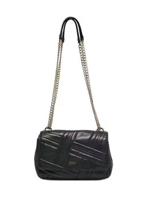Dkny Quilted Leather Shoulder Bag - Black