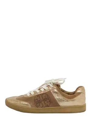 Tory Burch Perforated Logo Sneakers - Brown