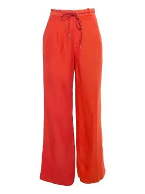 SANDRO Tie-Fastening Wide Leg Trousers