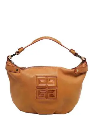 GIVENCHY Greca Leather Shoulder Bag