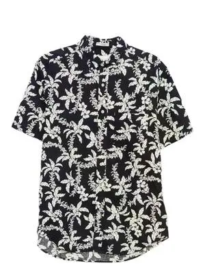 Gant Floral-print Short-sleeve Shirt - Black