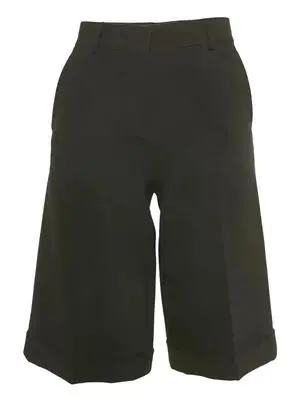 Moschino Crepe Turn-up Shorts - Black