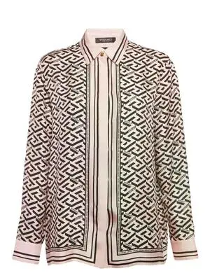 Versace Printed Silk Shirt - Pink