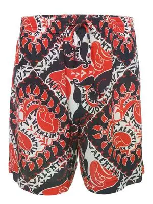 VALENTINO Silk Printed Shorts