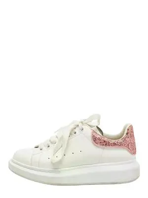 Alexander McQueen Larry Leather Glitter Sneakers - White