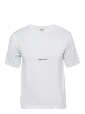 Saint Laurent Logo-print Cotton T-shirt - White