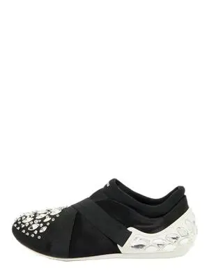 Miu Miu Crystal-embellished Sneakers - Black