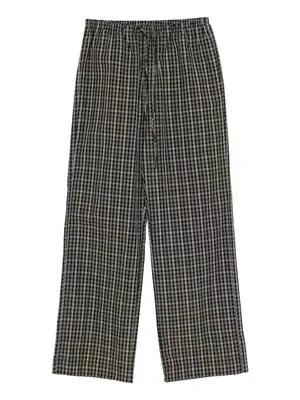 RÓHE Drawstring Checked Trousers - Black