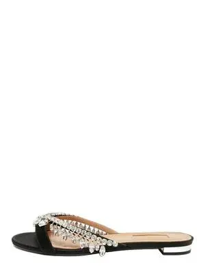 AQUAZZURA Crystal-embellished Sandals - Black