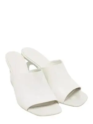 FERRAGAMO Astro Leather Sandals - White