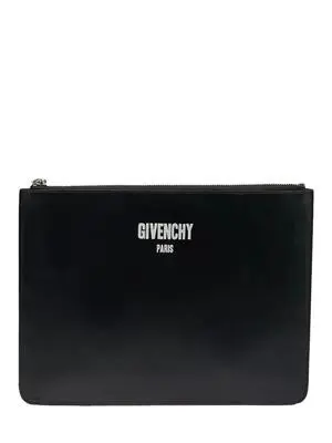 GIVENCHY Leather Logo Clutch