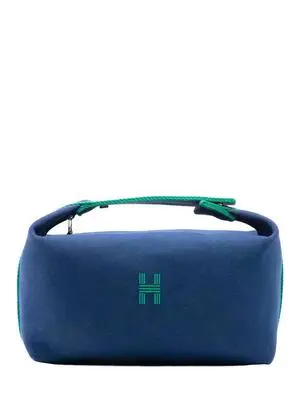Hermès Large Toile Bride A Brac Case Vanity Bag 2021-2025 - Blue