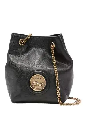 Chloé Horse Medal Mini Bucket Bag - Black